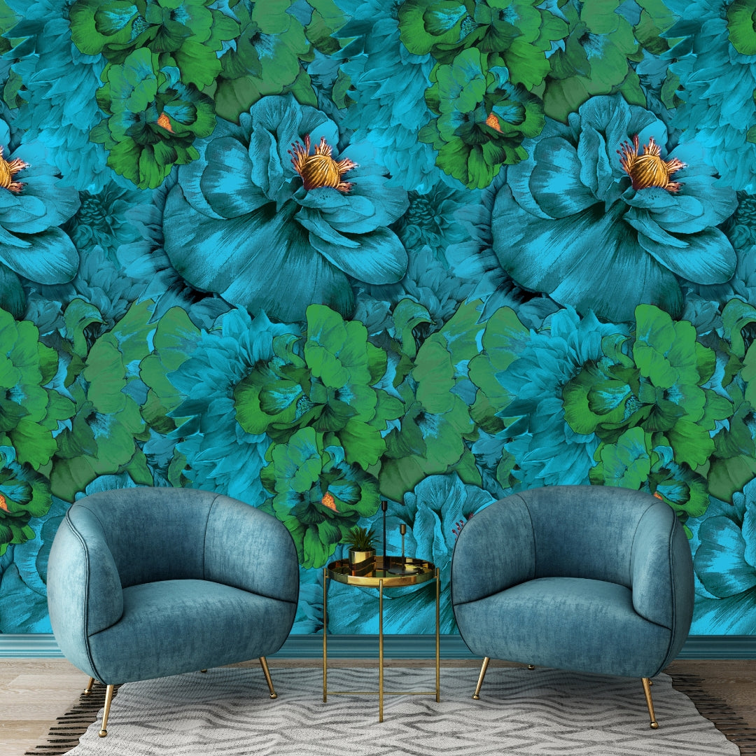 Tickled Blue Wallpaper by Miss Lolo