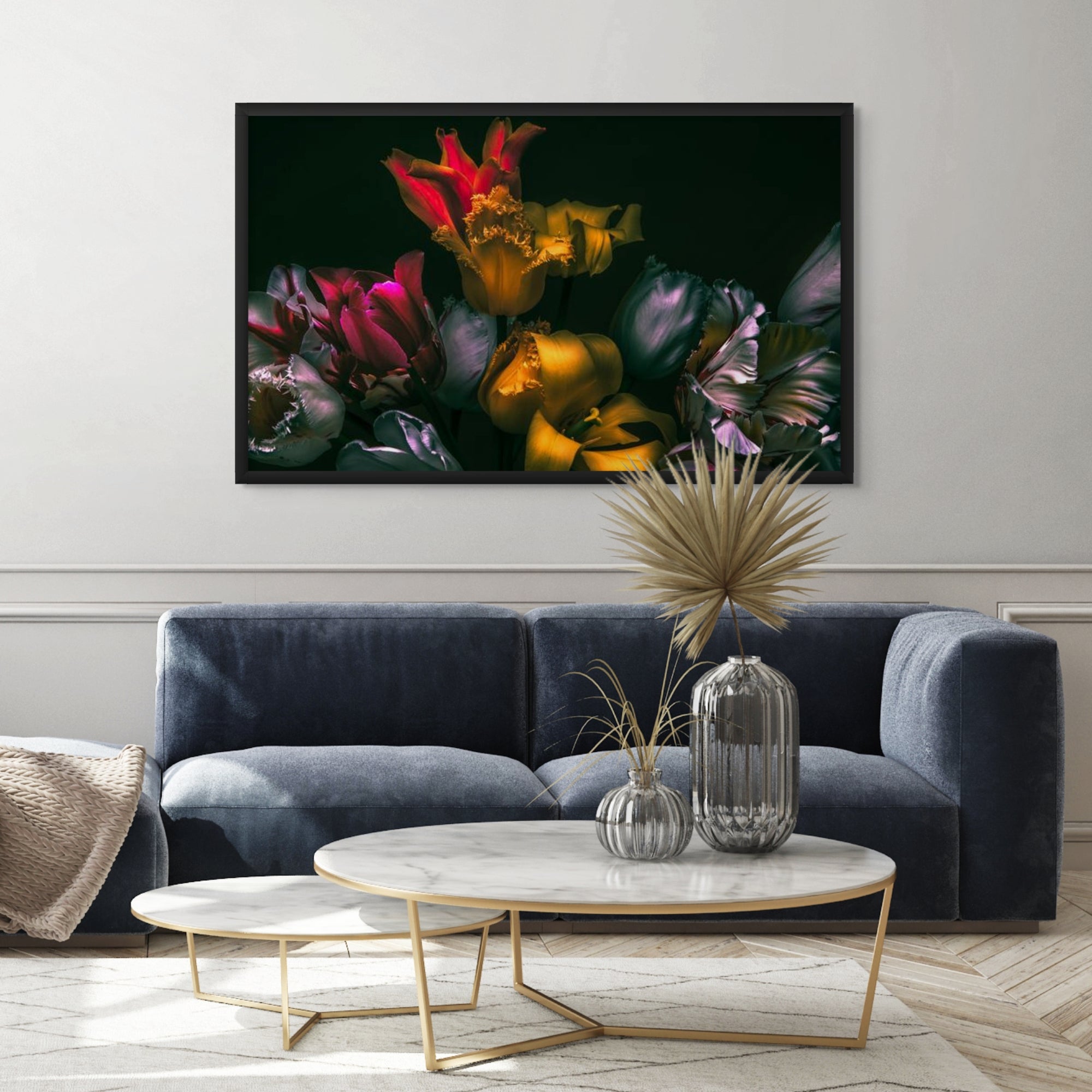 Fluro Bloom Artwork - Contemporary, framed, canvas artwork